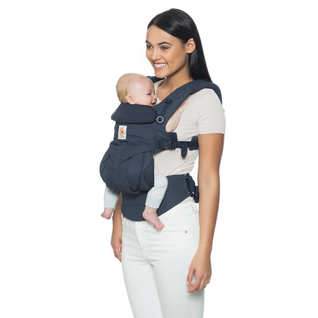 Ergobaby Babytrage Omni 360 Navy Mini Dots 145 90